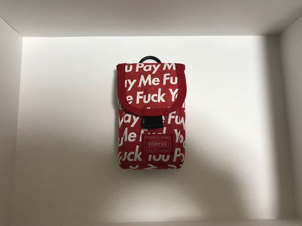 12AW 国内正規品 SUPREME 超 PORTER Camera iPhone Case Red Mobile 赤 ポーター 吉田カバン ...