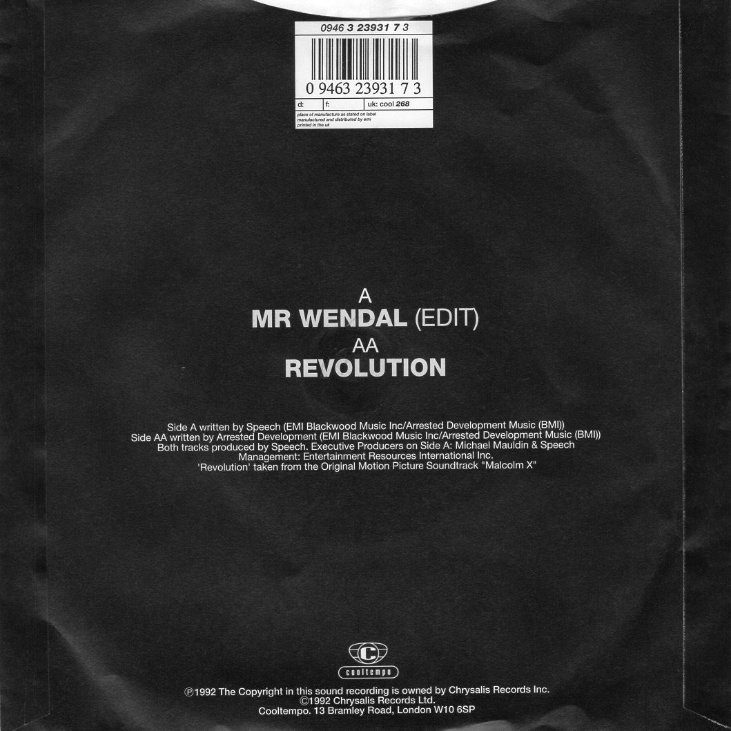 試聴 7インチ SLY＆THE FAMILY STONEネタ ARRESTED DEVELOPMENT／MR. WENDAL／SING A ...