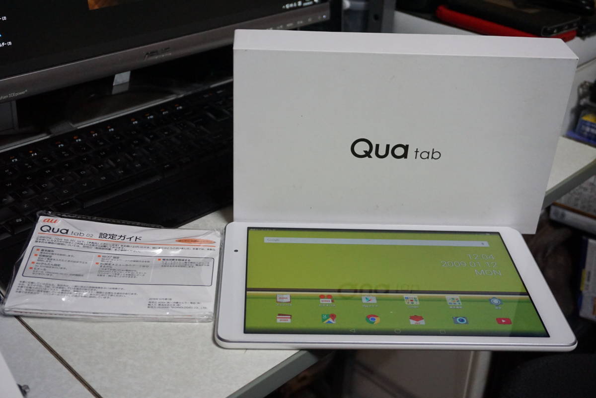 au Huawei Qua tab 02 HWT31SWA Powder White パウダーホワイト Android 5.1 10 ...