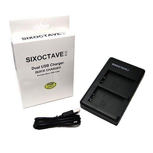 お買得 SIXOCTAVE 超軽量薄型 Canon バッテリー USBチャージャー LP-E17 急速互換デュアル充電器カメラ LC-E17 電池2個ま 同時充電可能(家電、AV、カメラ ...