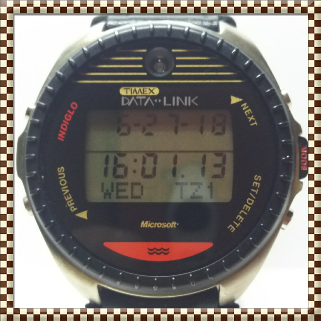 ヴィンテージ タイメックスデータリンク デジタル腕時計TIMEX INDIGLO DATA LINK Microsoft 電池交換済 ...