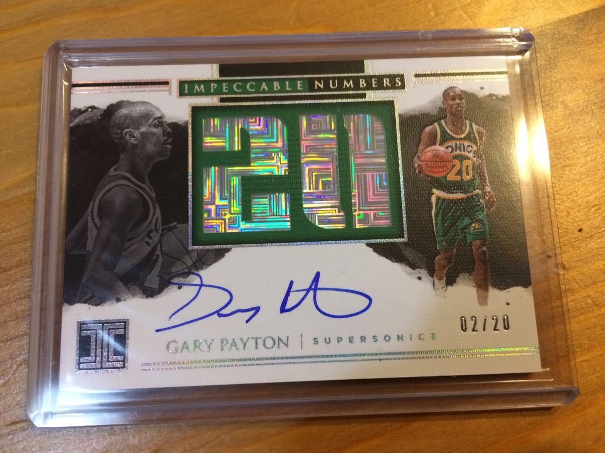 Gary Payton IMPECCABLE NUMBERS auto /20 SP レア(その他)｜売買されたオークション情報、yahooの ...