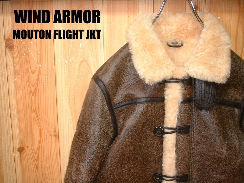WIND ARMORブラウンTYPE B-3本革レザー&ムートンフライトジャケットMミドル羊革シープスキン ボンバーMOUTON定価18万円ウインドアーマー(Mサイズ)｜売買されたオークション ...