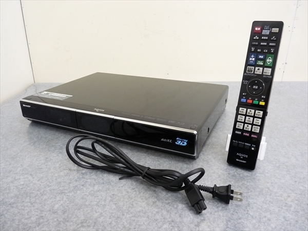 純正リモコン付き 500GB 10年 シャープ/SHARP/AQUOS HDD/BDレコーダー BD-HDW65 2番組同時録画 管P925 ...
