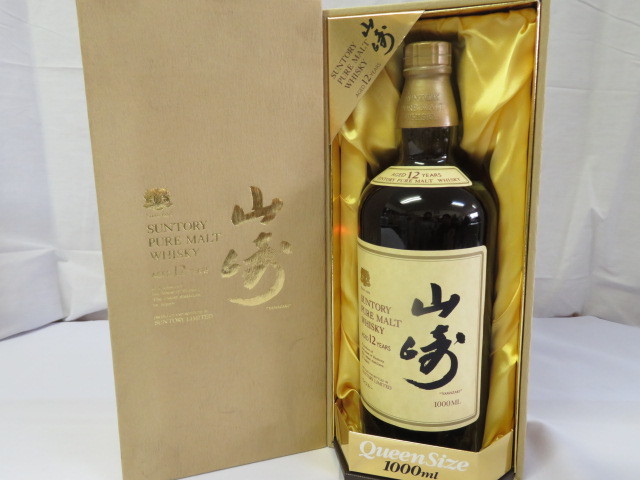 A190301 古酒 未開栓 サントリー 山崎 12年 ピュアモルト クイーンサイズ 1000ml 43％(日本)｜売買されたオークション情報 ...