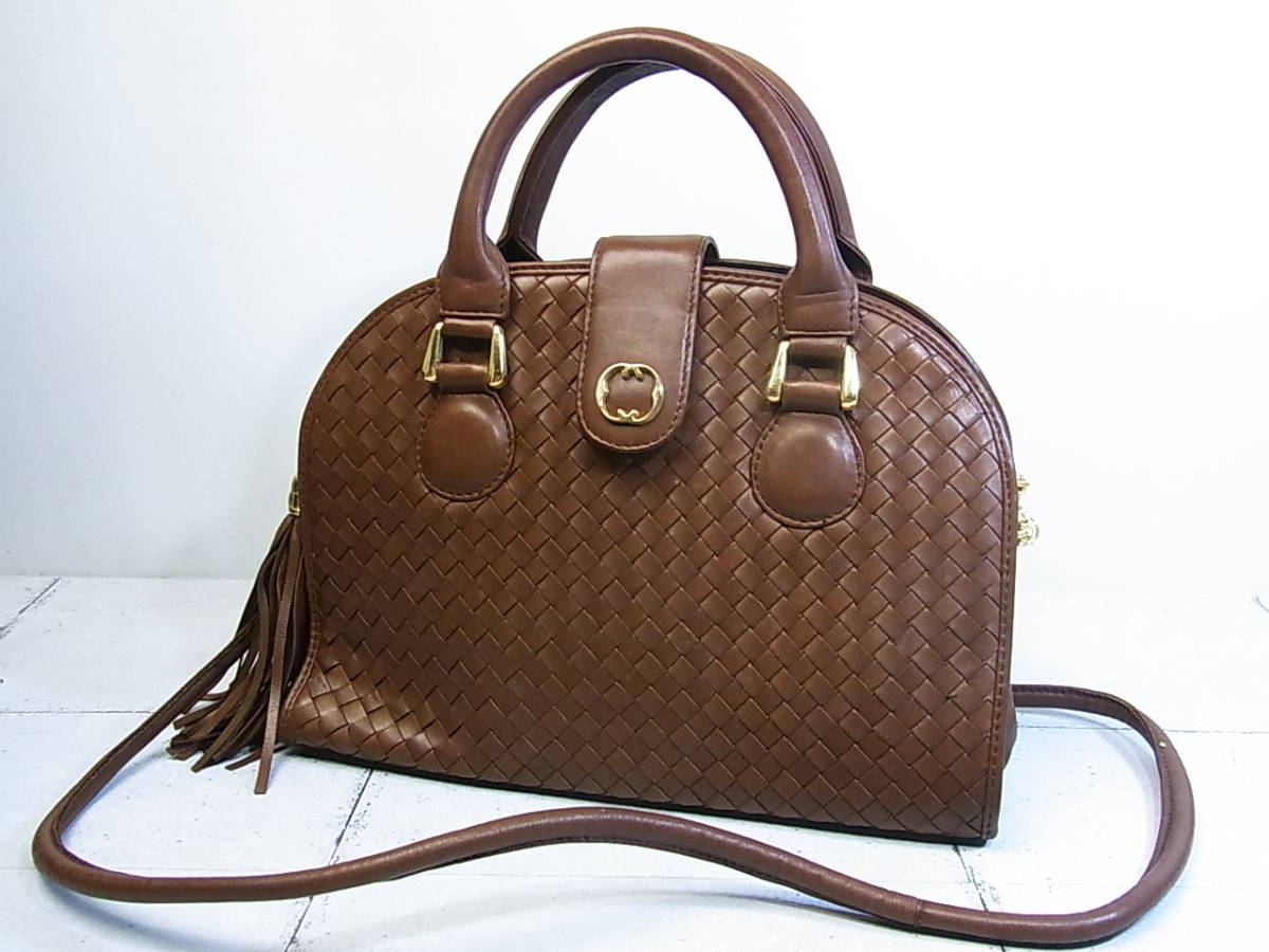 cosci/コッシ 2WAY ハンドバッグ イントレチャート ブラウン/茶(皮革製)｜売買されたオークション情報、yahooの商品情報を ...