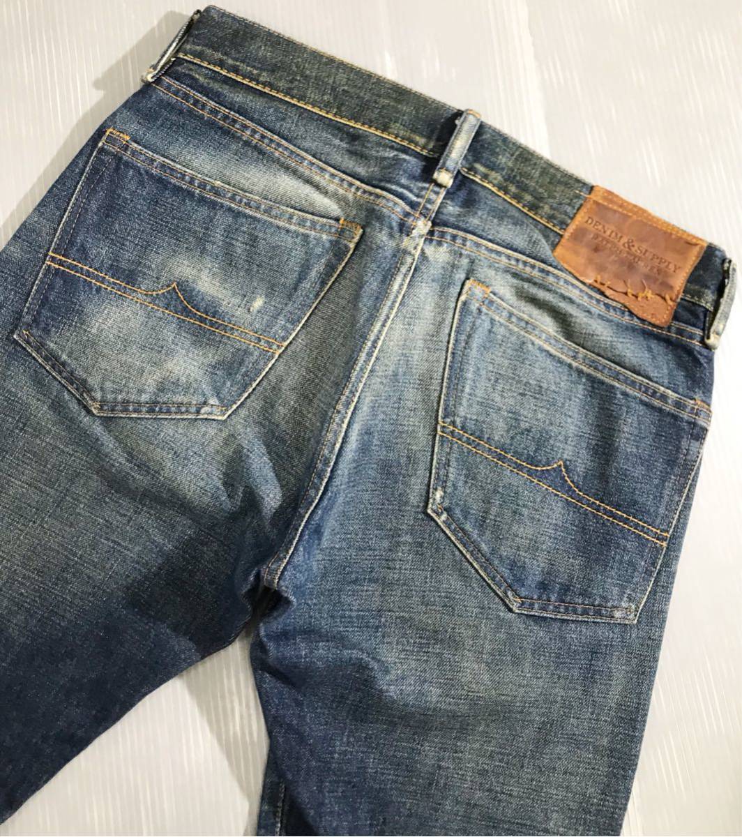 DENIM&SUPPLY RALPH LAUREN デニムアンドサプライ ラルフローレン 色落ち ダメージ加工 インディゴデニム ジーンズ 31/32(ジーンズ)｜売買されたオークション情報 ...