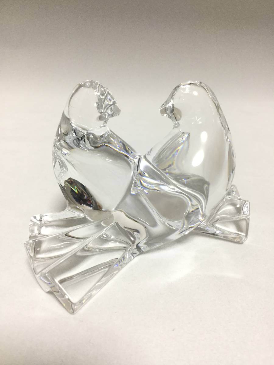 Baccarat バカラ クリスタル 鳩 ハト 鳥 つがい フィギュリン 高級 置物 B73535(バカラ)｜売買されたオークション情報 ...