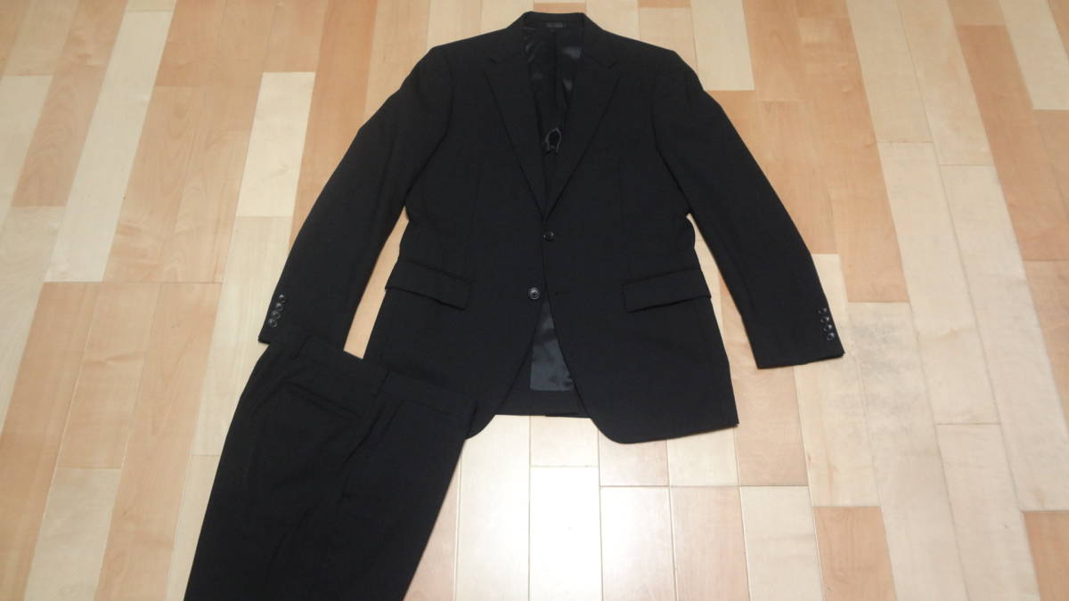 175cmW83cm スラックス2本付 INTIMAGE 春夏物 美シルエット 2Bスーツ 黒ストライプ 背抜きシングル2釦 ブラック(Lサイズ)｜売買されたオークション情報、yahooの商品 ...