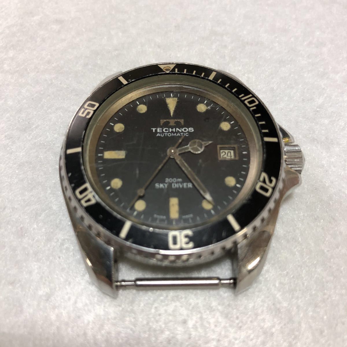TECHNOS テクノス SKY DIVER スカイダイバー 200m オートマチック メンズ(テクノス)｜売買されたオークション情報、yahooの商品情報をアーカイブ公開 - オークファン ...