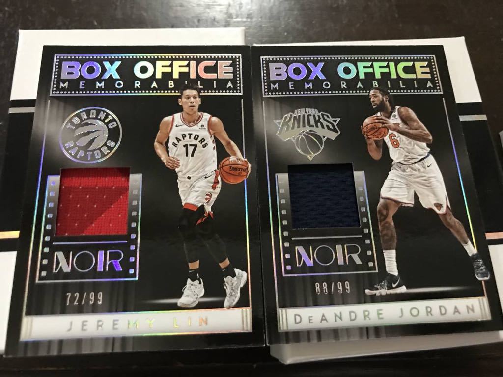 Panini 2018-2019 Noir 2枚セット BOX OFFICE Jeremy Lin and Deandre Jordan(その ...