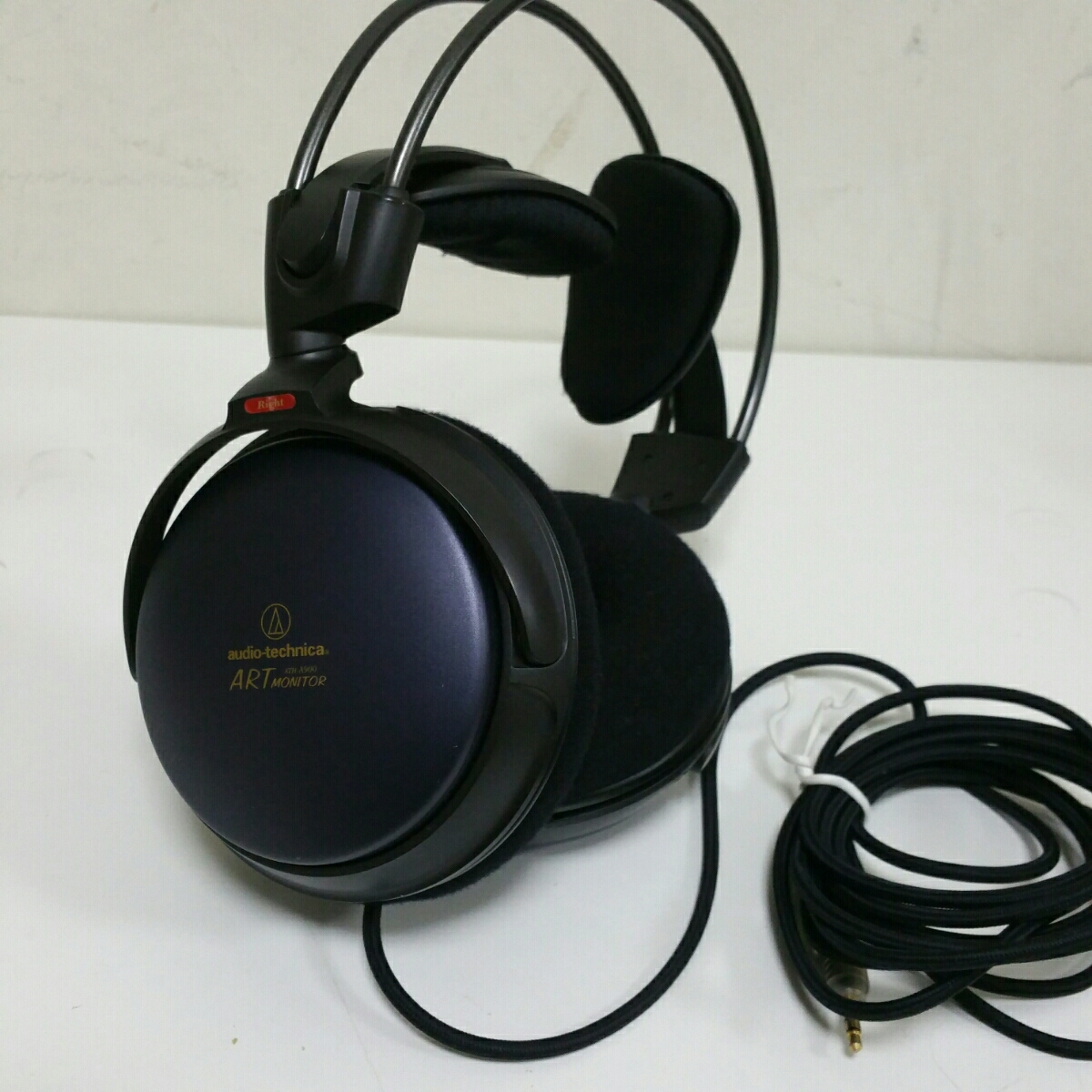 audio-technica/オーディオテクニカ ヘッドフォン ATH-A900 ART MONITOR ヘッドホン 布巻コード ネイビー ...
