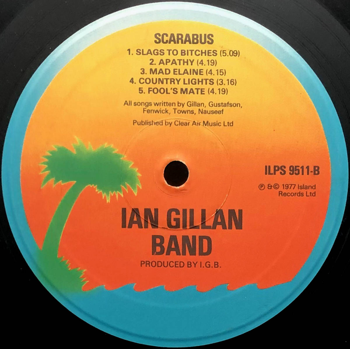 UK ORIG LP IAN GILLAN BAND/Scarabus 1977年 初回マト1 ex.DEEP PURPLE うねるヘヴィ ...