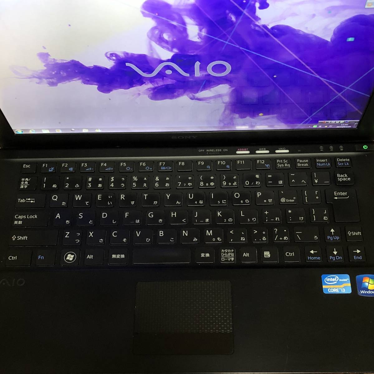 Y1907002 ノートPC SONY VAIO VPCZ2 Core i3 /メモリー:4GB /ストレージ:SSD 128GB / OS ...