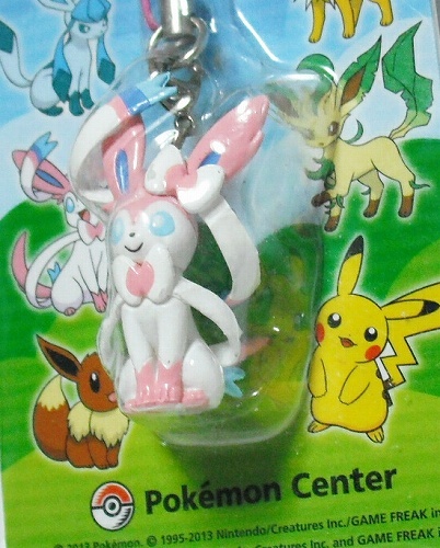 ポケモンセンターオリジナル フィギュアストラップ NP ニンフィア Nymphia Sylveon Pokemon Center 公式アイテム ...