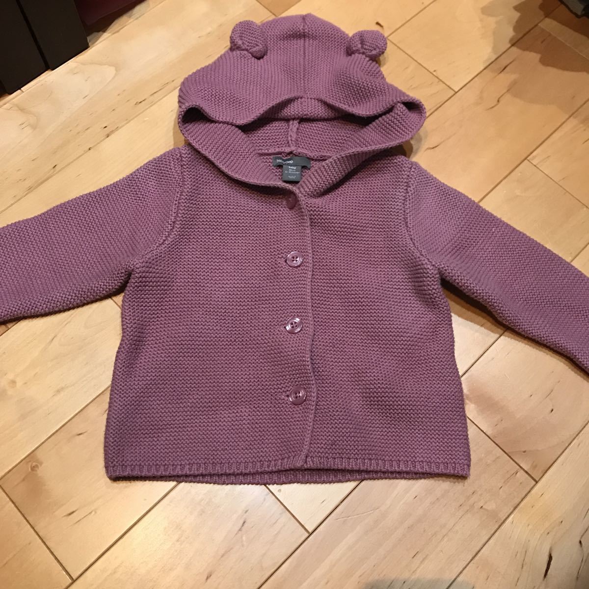 baby Gap 80cm 12 18ヶ月 コットン100% 耳付きフードカーディガン 2回着用クリーニング済み(カーディガン)｜売買されたオークション情報、yahooの商品情報をアーカイブ ...