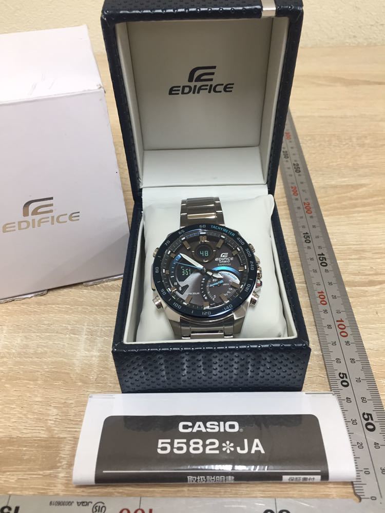 408 時計 CASIO カシオ EDIFICE 5582 JA SAPPHIRE 5582 ECB-900Y TOUGH SOLAR タフ ...