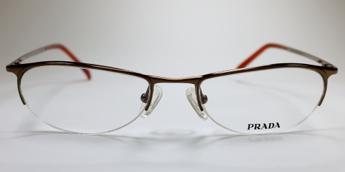 PRADA プラダ メガネ フレーム VPR57D 8AE-101(ナイロール、ハーフリム)｜売買されたオークション情報、yahooの商品情報 ...