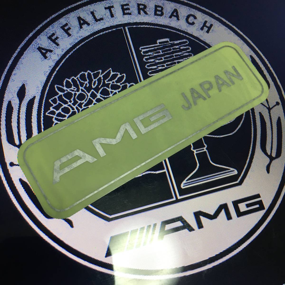 AMG JAPAN ロゴ ステッカー デカール シルバー文字 メルセデス ベンツ W124 W126 W201 W202 W140 R129 ...