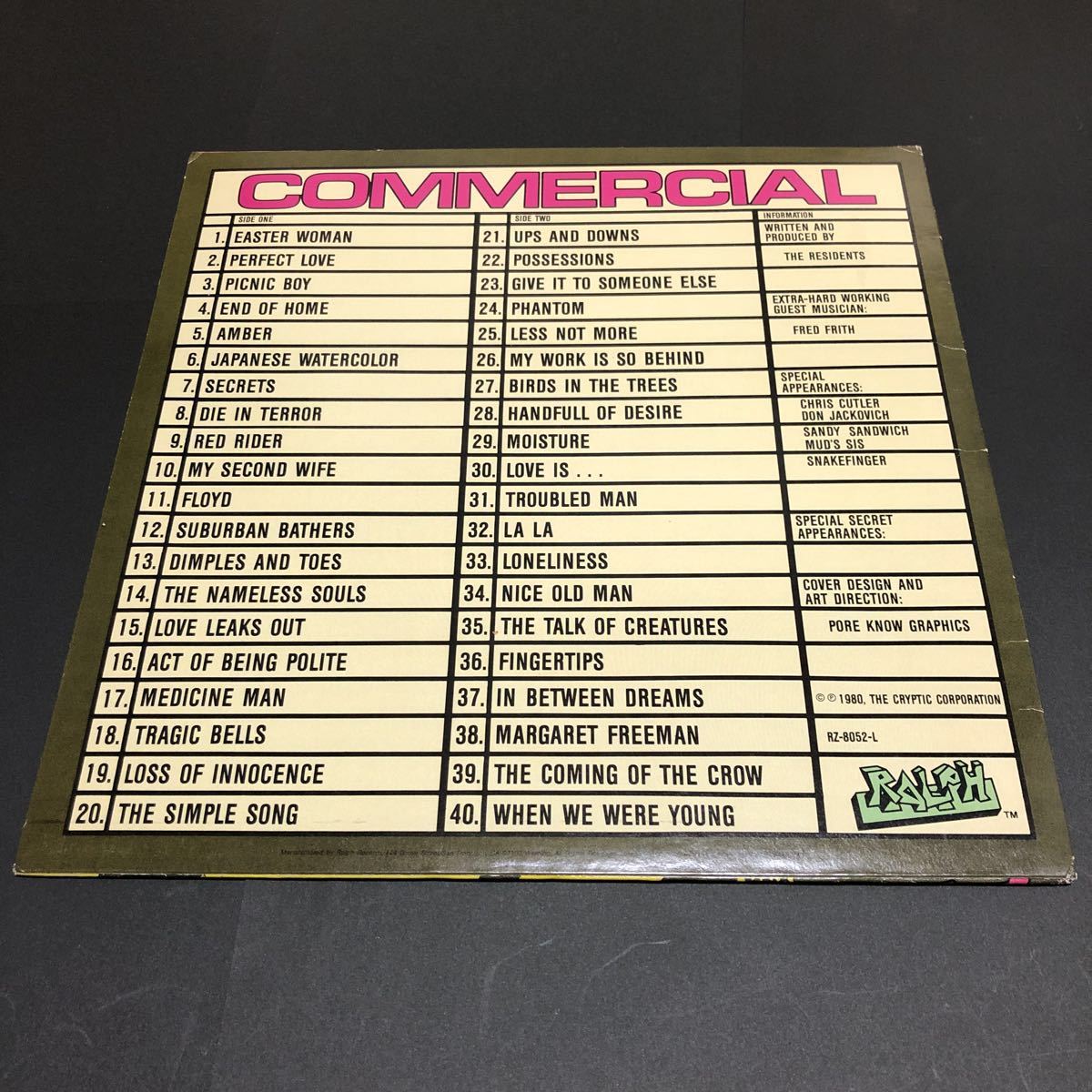 Commercial Album The Residents レジデンツ Ralph Records US LP 検 Avantgarde ...