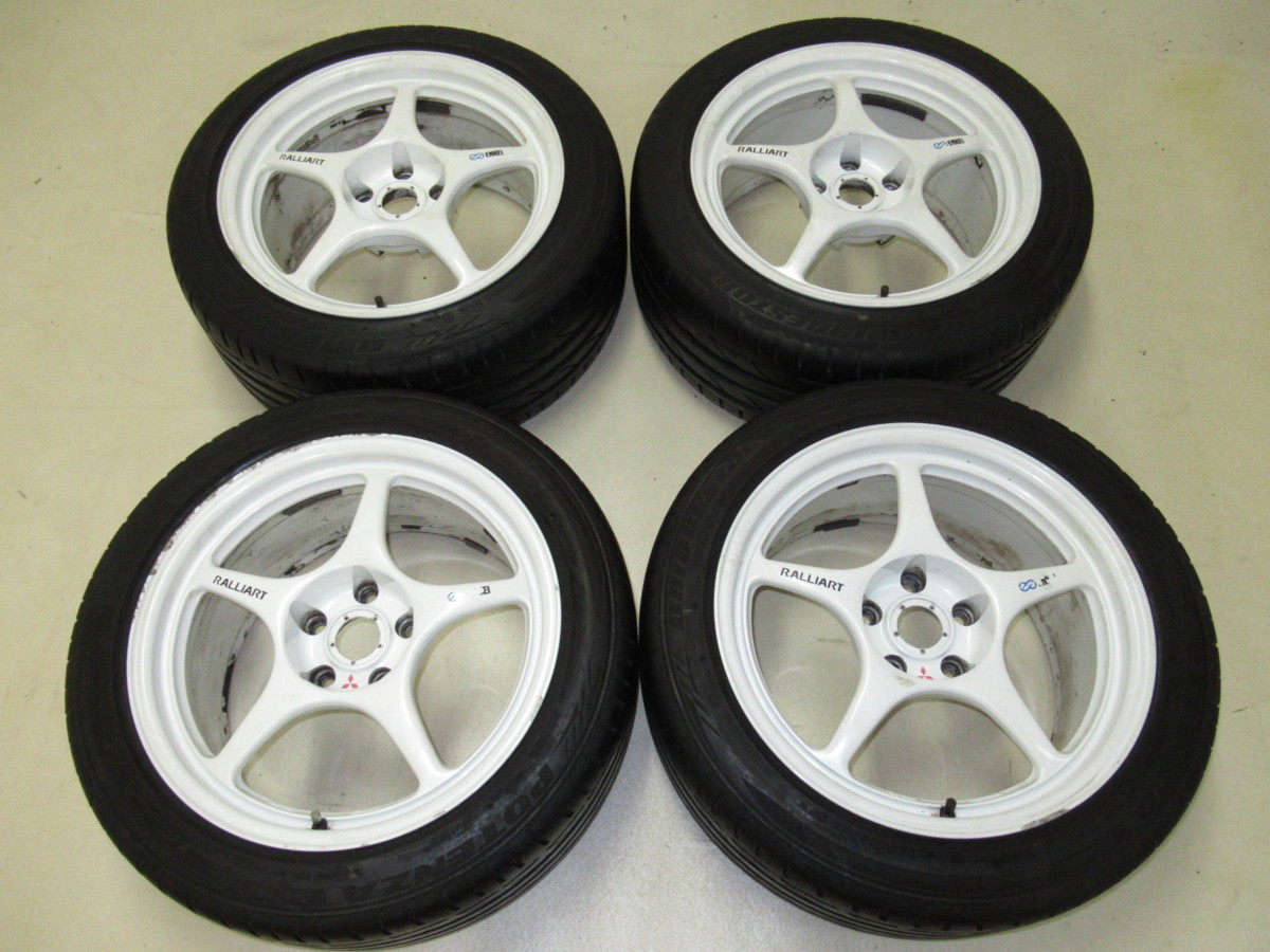 1円スタート ランエボオーナー必見 ENKEI RACING RP02 9J-17 off+35 pcd114.3/5H 235/45R17 ...