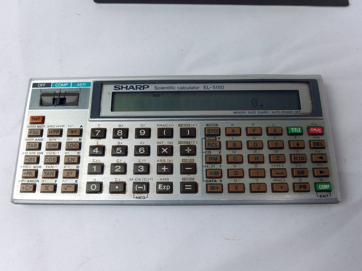 SHARP EL-5150 シャープ 関数電卓 ポケコン(シャープ)｜売買されたオークション情報、yahooの商品情報をアーカイブ公開 - オークファン（aucfan.com）