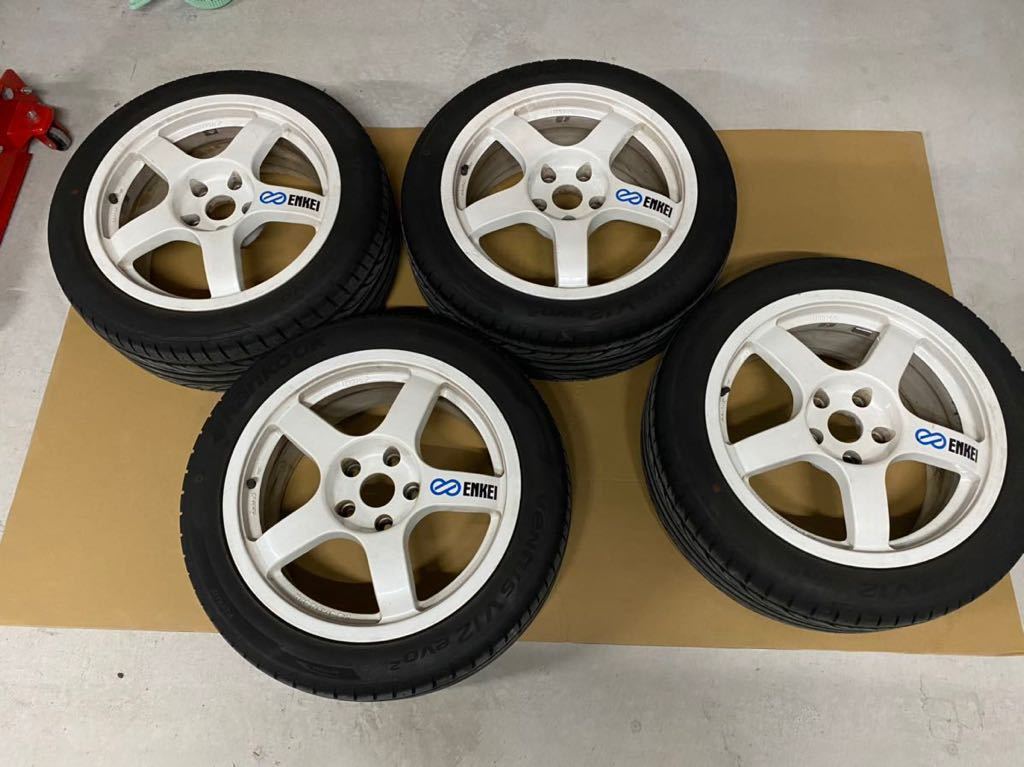ENKEI エンケイ ラリーアート RALLIART WRC TARMAC EVO 17インチ 8J +35 5穴 ハンコック HANKOOK ...