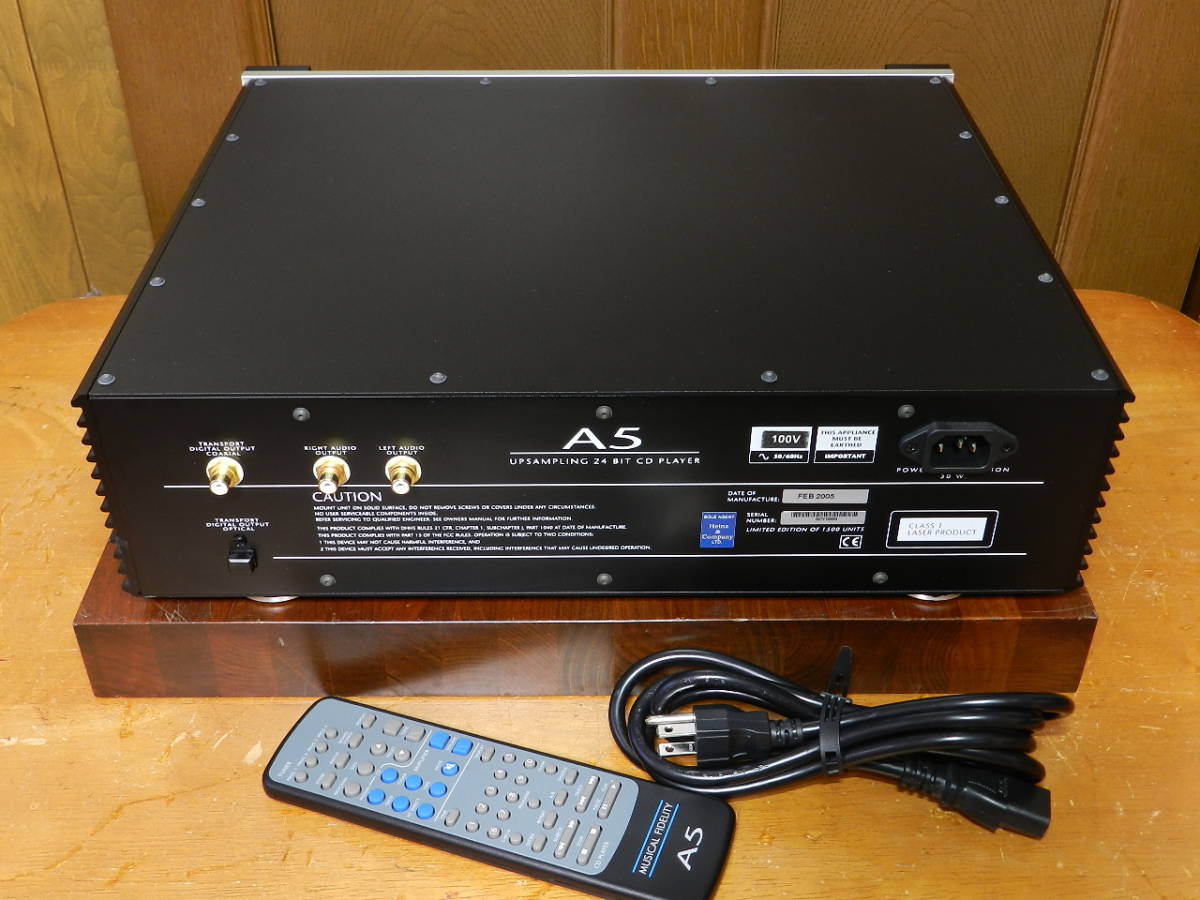 MUSICAL FIDELITY A5CD//CDプレーヤー//Philips製 CDM-4 メカ搭載//真空管出力回路//発売価格 \393 ...