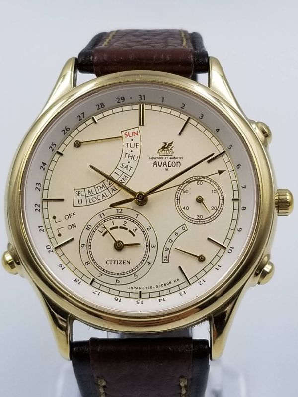 N55056 031 -530/KR7000 CITIZEN シチズン AVALON メンズ 時計 6760-G70510 現在不動 リューズ ...