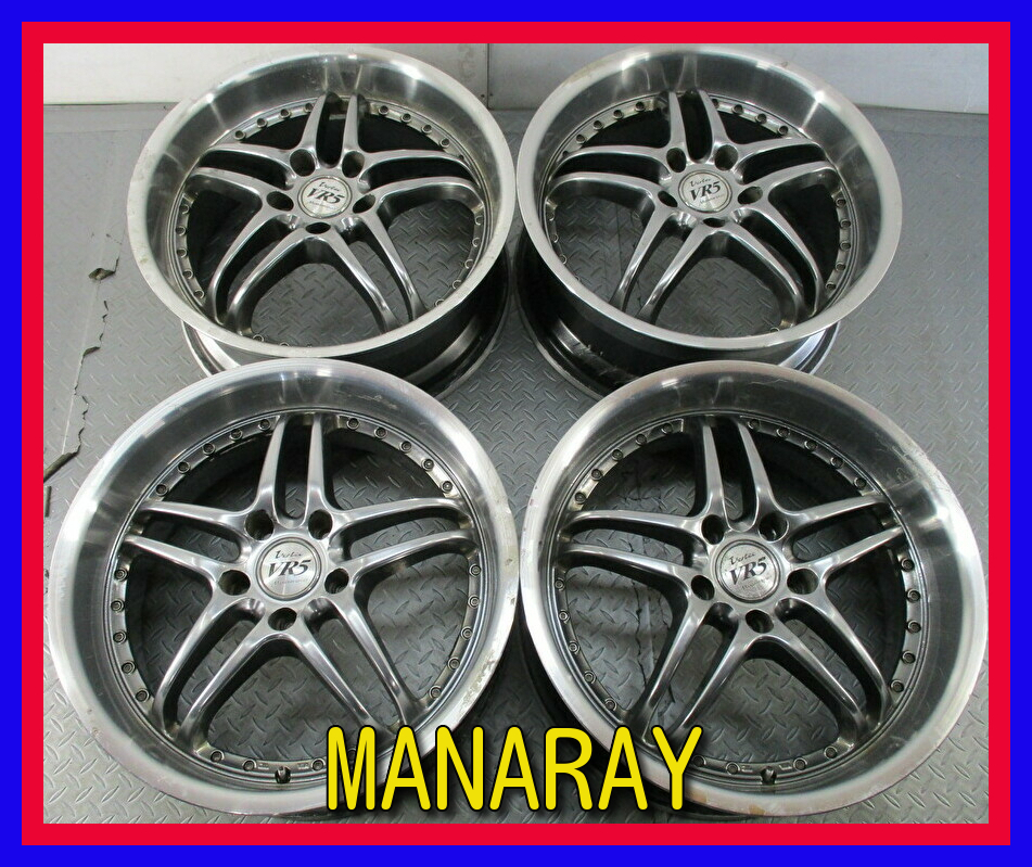 ホイール MANARAY SPORT VERTEC VR-5 18インチ 7.5J +48 5H 114.3 エスティマ マークX等 C944 ...
