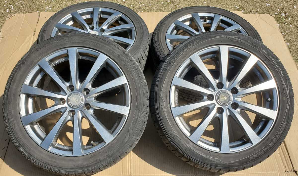 MANARAY マナレイ タイヤホイール4本セット 215/50R17 PCD114.3 5H 7J +55 スタッドレス マツダ アテンザ ...