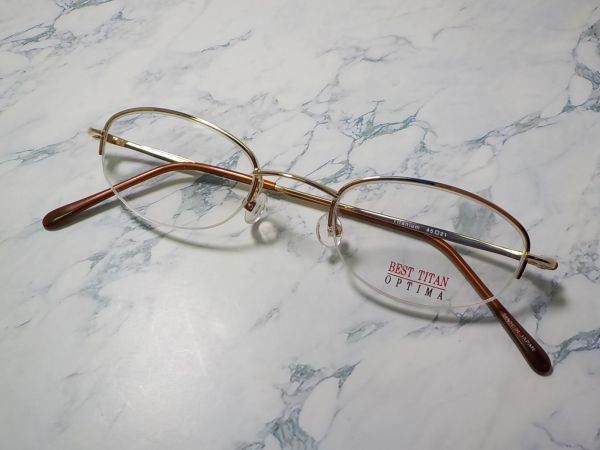 BEST TITAN メガネフレーム 3166 45口21-140 日本製 Shiny Gold(ナイロール、ハーフリム)｜売買されたオークション情報、yahooの商品情報をアーカイブ公開 ...