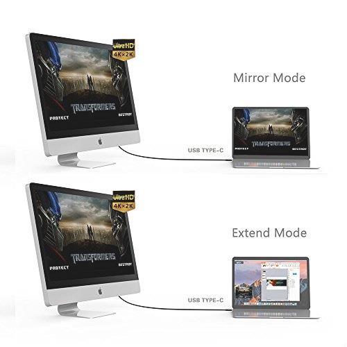 TUTUO USB Type-C to HDMI ケーブル 1.8M 4K 60Hz Thunderbolt3対応 変換コネクター TV ...