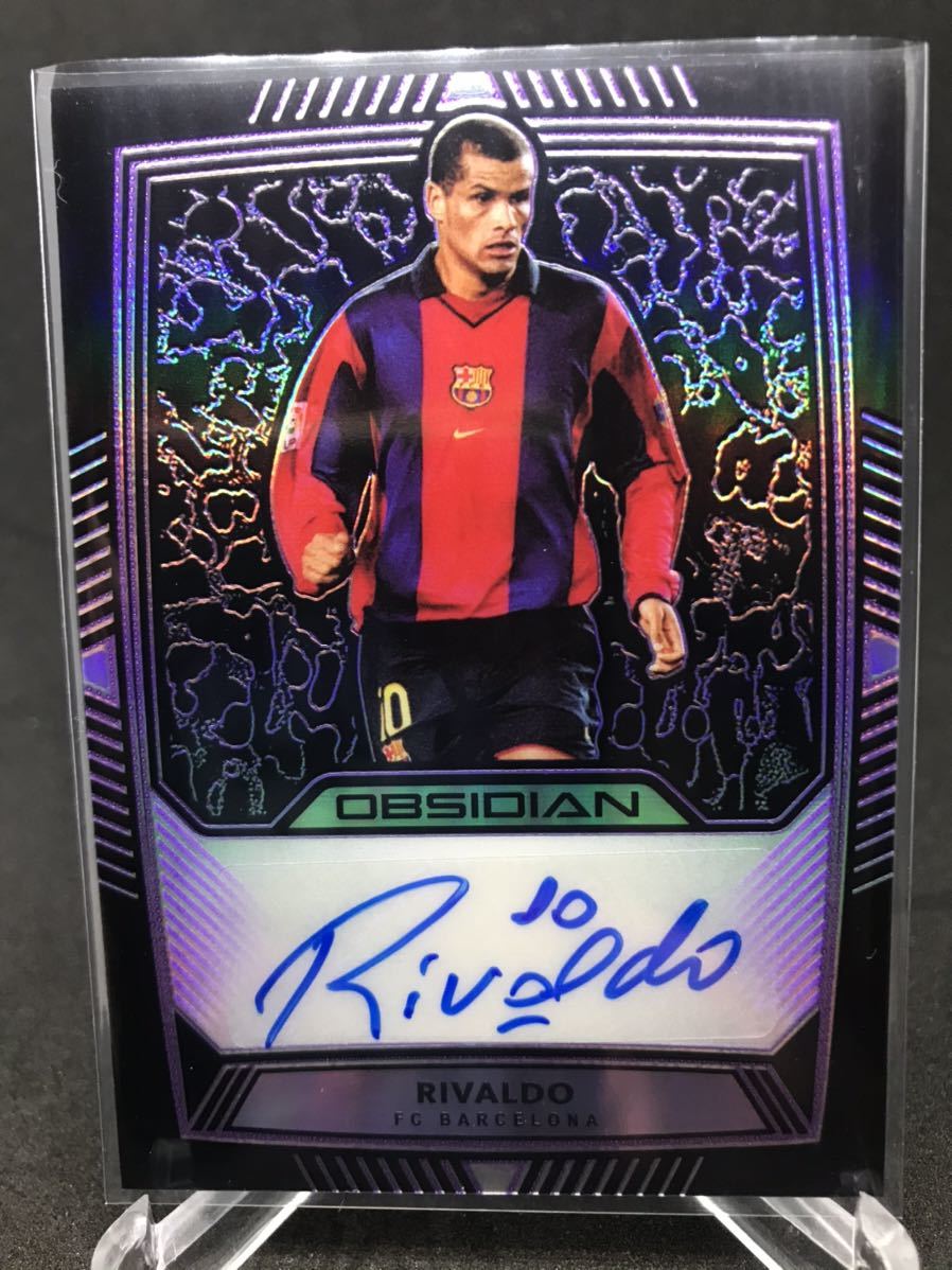 panini obsidian soccer rivaldo リバウド サインAuto fc BARCELONA バルセロナ 14/75(その ...