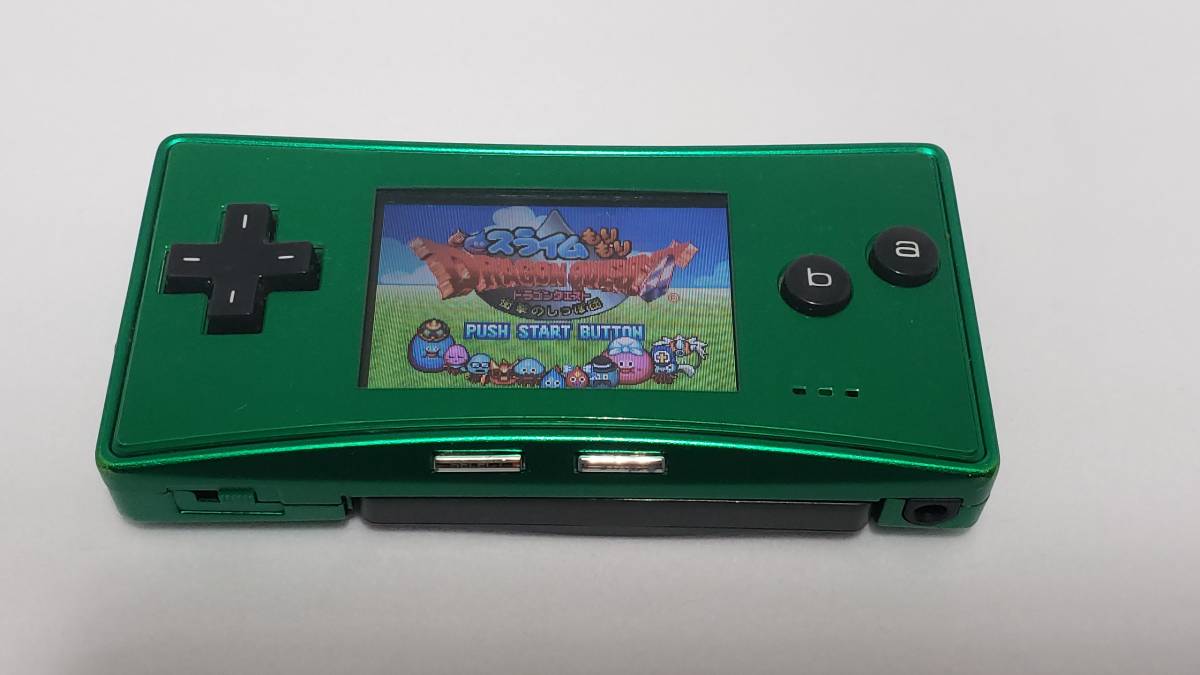 ゲームボーイミクロ グリーン 海外限定色 Gameboy micro green 完動品 おまけフェイスプレート用ステッカー付き(本体)｜売買 ...
