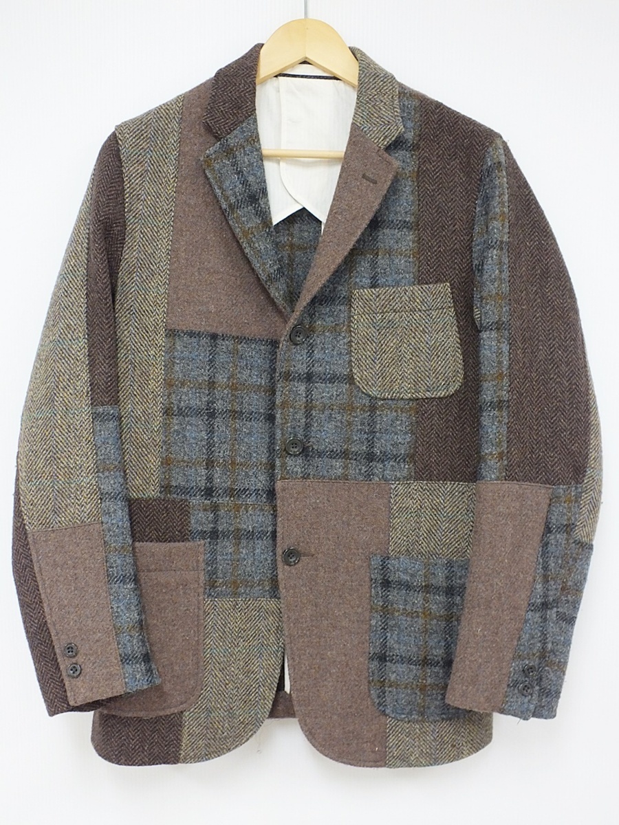 BEAMS x Harris Tweed パッチワーク テーラードジャケット M ビームス ハリスツイード 12B-25-043-1(テーラードジャケット、ブレザー)｜売買されたオークション ...