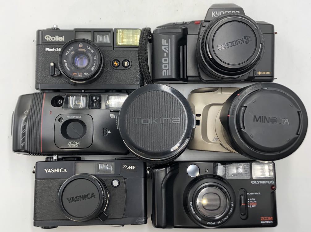 S527 カメラまとめ YASHICA 35MF ROLLEI FLASH35 FUJI CARDIA600 OLYMPUS AZ-1 ...