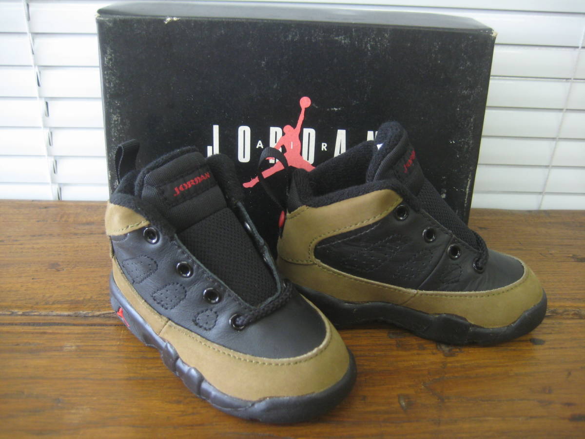 1993年製 DEAD STOCK BABY JORDAN 9 BLACK x OLIVE ベビー ジョーダンⅨ SIZE:US5/11cm ...