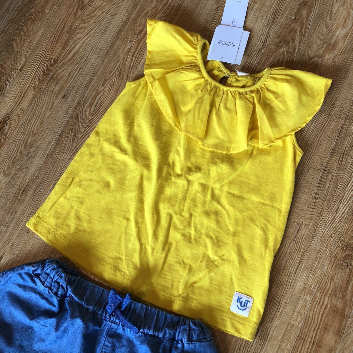 kut ギャザー プルオーバー 衿 女の子 110 半袖Tシャツ トップス チュニック タンクトップ フリル Gap zara h&m 無印 ユニク(110（105～114cm）)｜売買された ...