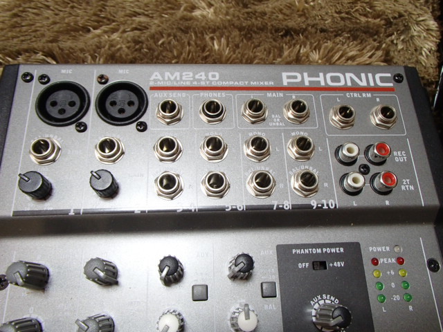 PHONIC フォニック アナログサウンドミキサー AM 240 2 Mic/Line 4 Stereo Input Compact ...