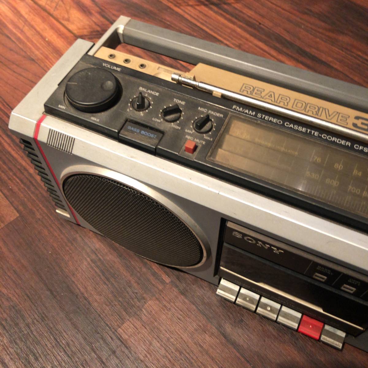 レア 実動品ソニーSONYラジカセCFS-450 REARDRIVE 3D SYSTEMレトロ/ヴィンテージカセットAMFMラジオ昭和当時物 ...