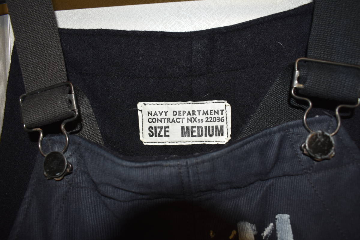 ビンテージ 40s U.S.NAVY N-1 NXss デッキ トラウザーズ M ミリタリー 米軍実物 USN デッキパンツ USN ...