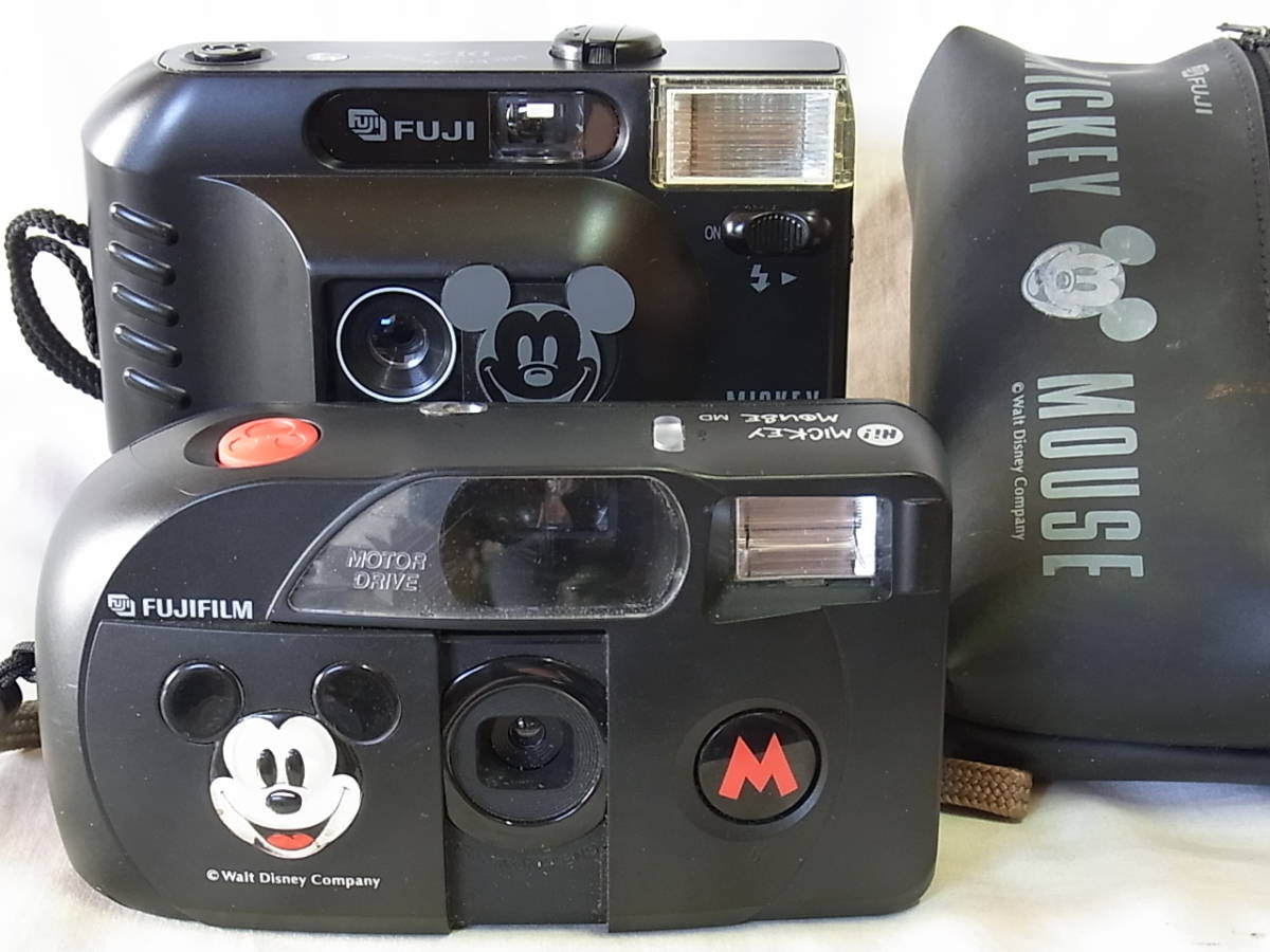 フジ/FUJI/FUJIFILM ミッキーマウス カメラ×2種類 Hi MICKEY MOUSE MD／DL-7 Walt Disney ...