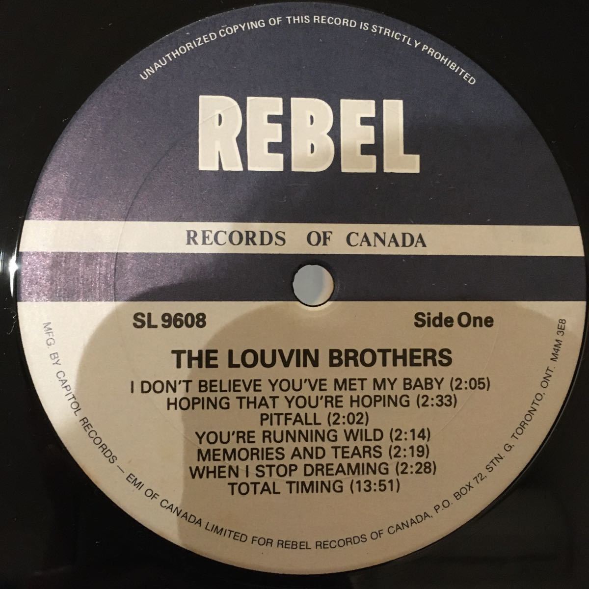 カナダ盤 The Louvin Brothers The Best Of The Early Louvin Brothers 1986 ...