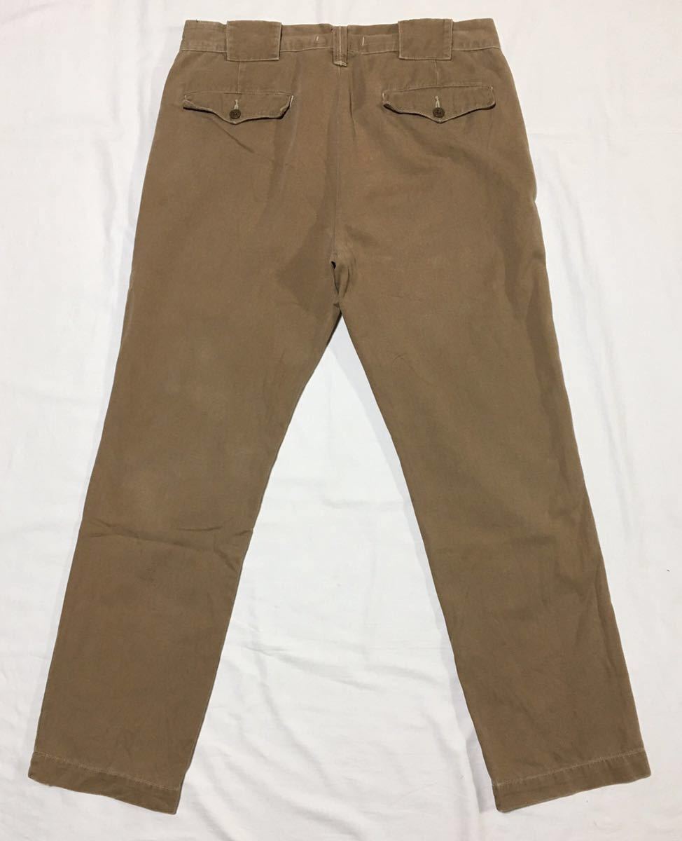 POLO RALPH LAUREN Built well CHINO ポロ ラルフローレン ダメージ& 加工 チノパンツ W33 ブラウン ...