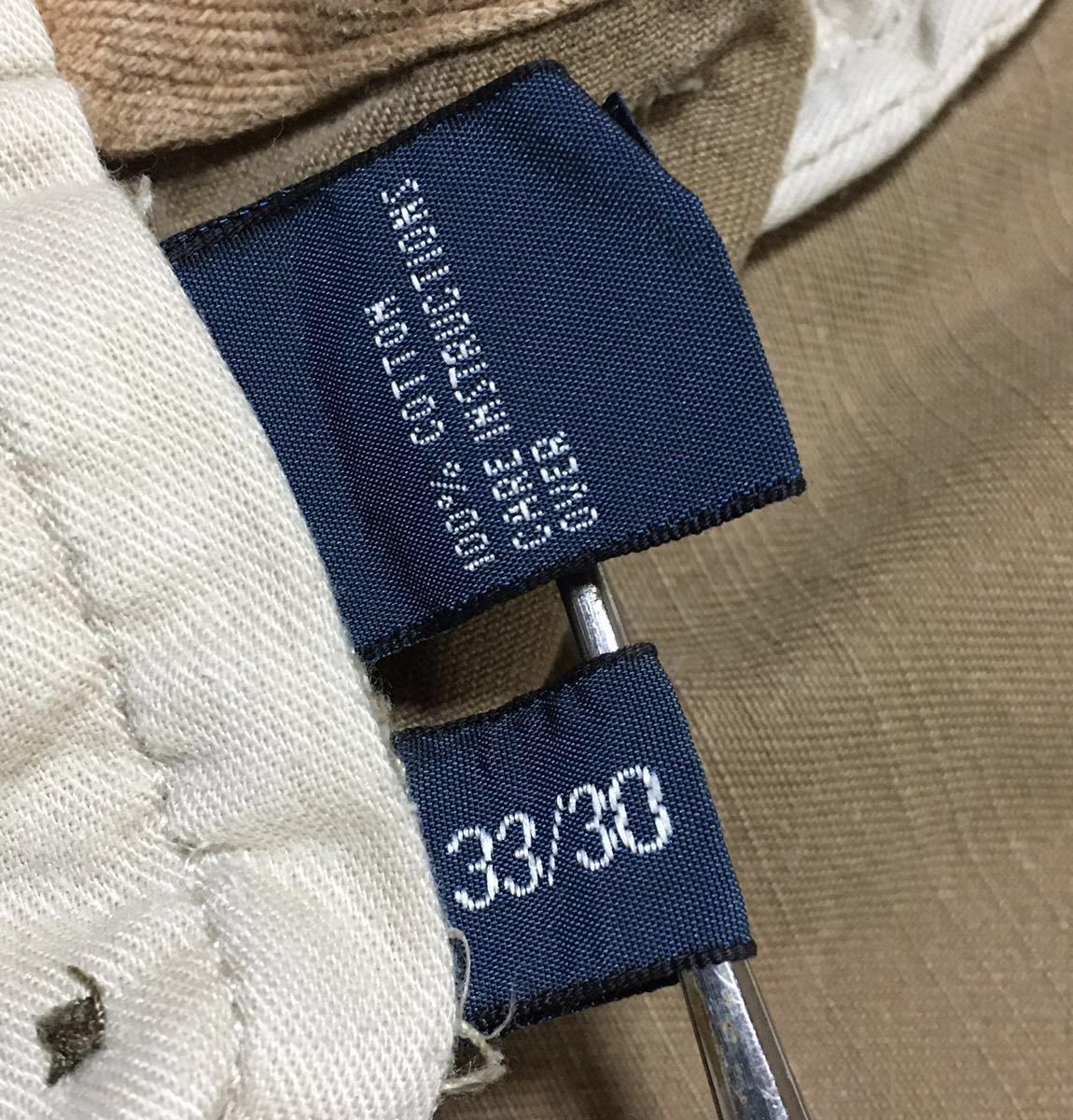 POLO RALPH LAUREN Built well CHINO ポロ ラルフローレン ダメージ& 加工 チノパンツ W33 ブラウン ...