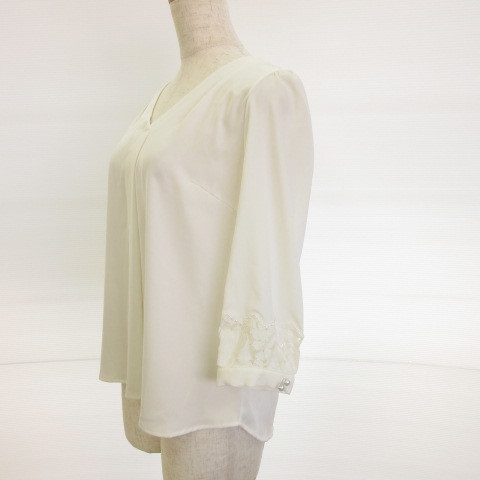ミッシュマッシュ MISCH MASCH シャツ ブラウス 七分袖 Vネック レース 白 M E593(長袖シャツ)｜売買されたオークション情報、yahooの商品情報をアーカイブ公開 ...