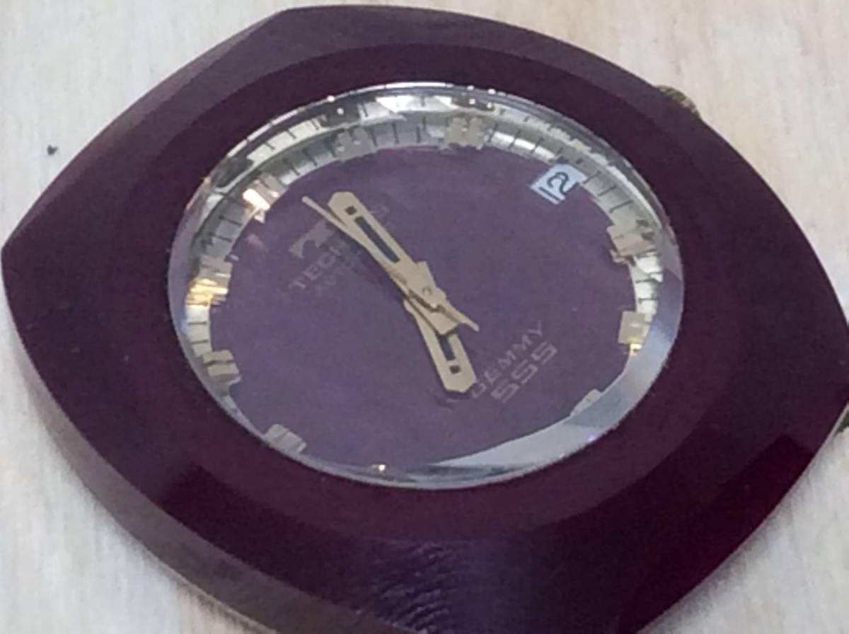 TECHNOS テクノス GEMMY 555 カットガラス 自動巻き レッド(テクノス)｜売買されたオークション情報、yahooの商品情報をアーカイブ公開 - オークファン（aucfan.com）