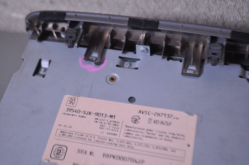 エリシオン VX RR3 RR1 純正 破損無 HDDナビとモニターセット 2007年 CD/DVD 39810-SJK-J012 39540-SJK-9013 AVIC-ZH7137 ...