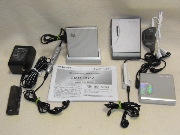 SHARP シャープ MD-DS77-S MD-ST-500-W MD-S25-S MDプレーヤー 3台 まとめて ジャンク品(再生専用)｜売買されたオークション情報、yahooの商品情報を ...